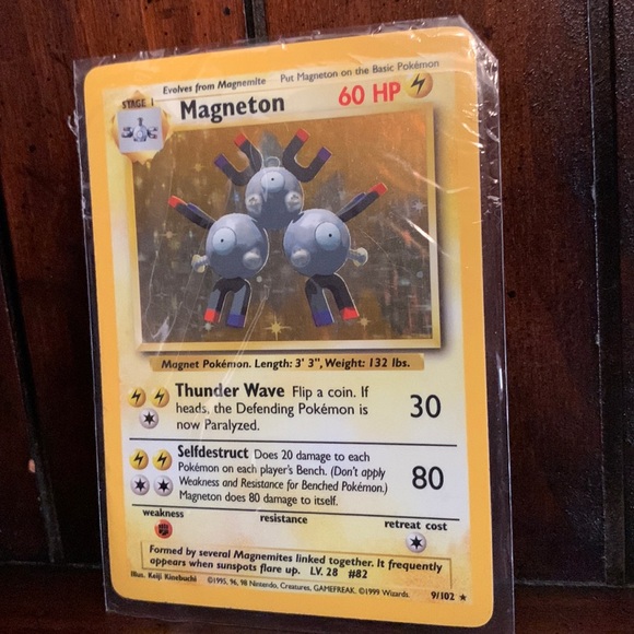 Toys | Pokmon Rare Magneton Hologram Card Rare Nintendo Creatures ...
